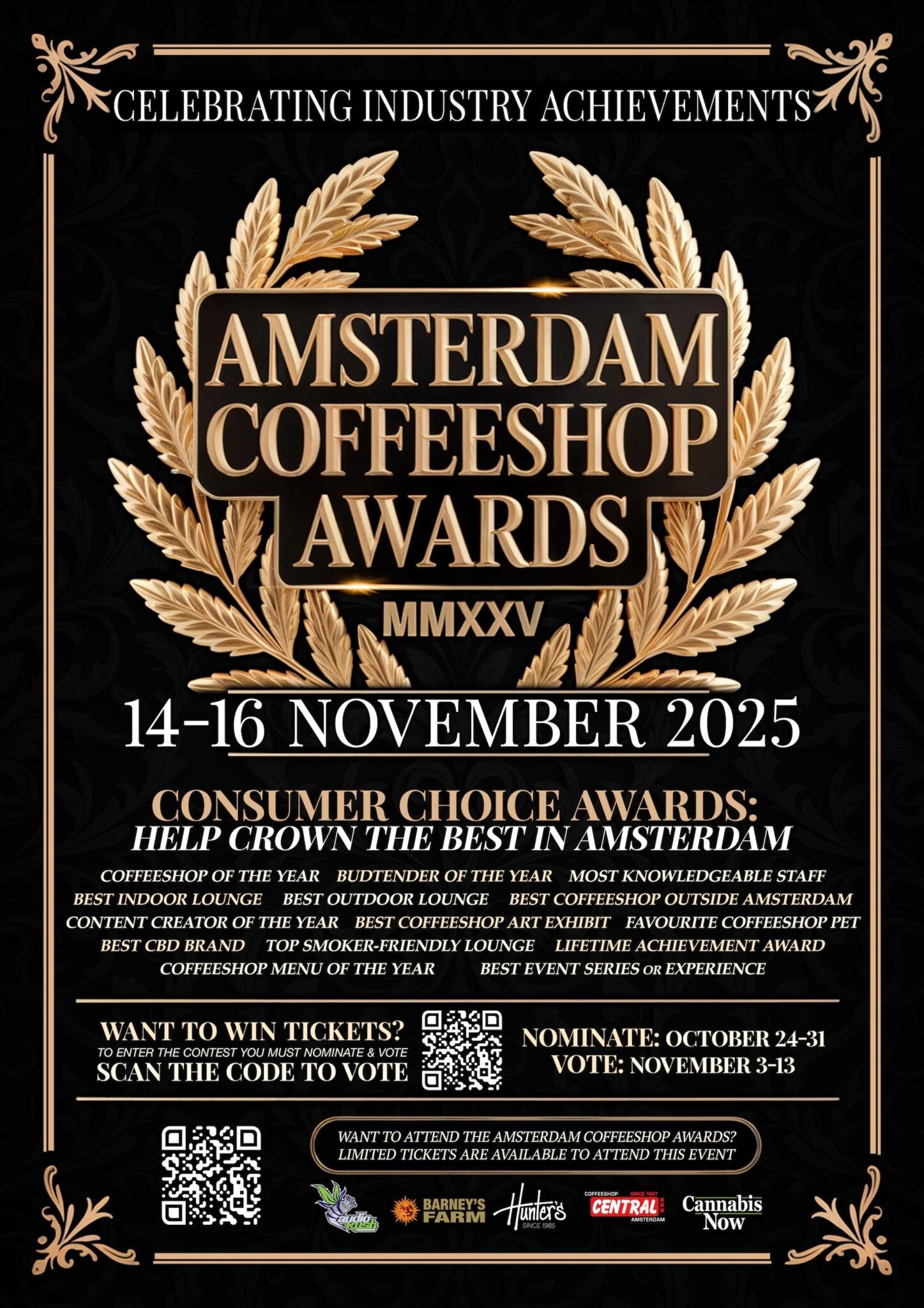 Amsterdam Coffeeshop Awards 2025 – 2025 Cannabis Industry Awards Ceremony